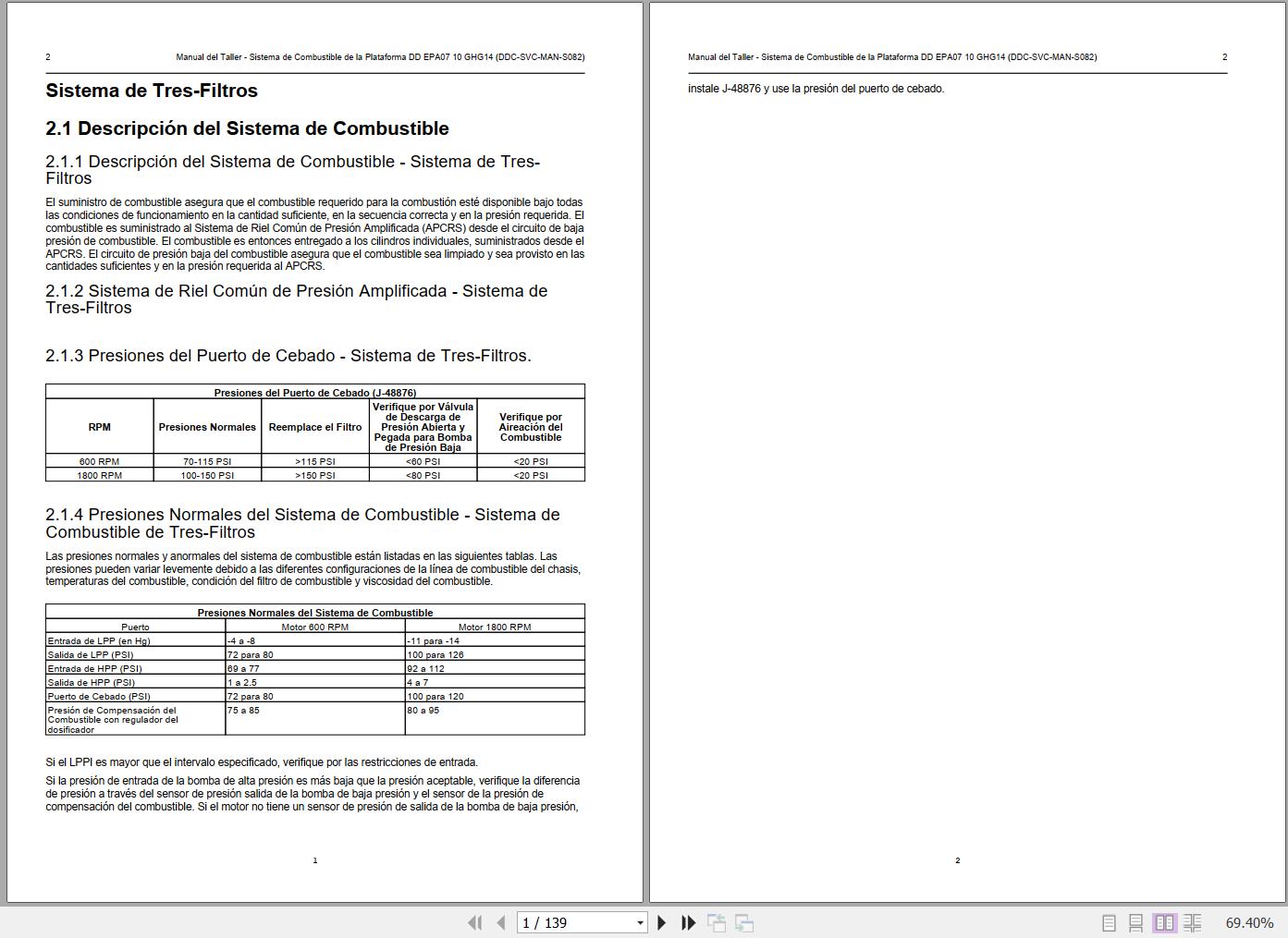 Detroit Diesel DD EPA07 10 GHG14 Platform Fuel System Workshop Manual ES