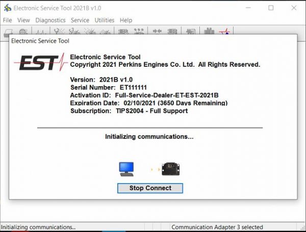 Perkins EST 2021B v1.0 Active License How To Install Setting Guide