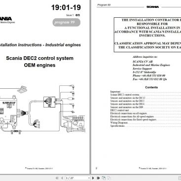 Scania Industrial Engine DI12 DC12 Operator's Manual 2009