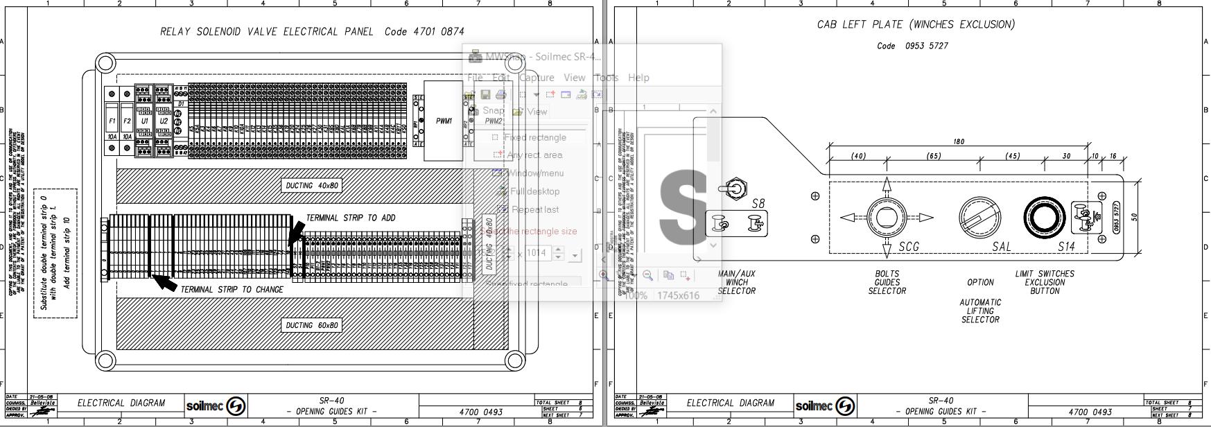Soilmec Drilling Rig SR-40 Electric Schematic Diagram 47000493