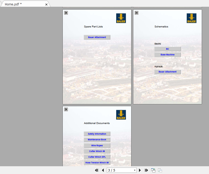 BAUER BC32 #207 & LIEBHERR HS885 Instruction Manual, Spare Part List ...