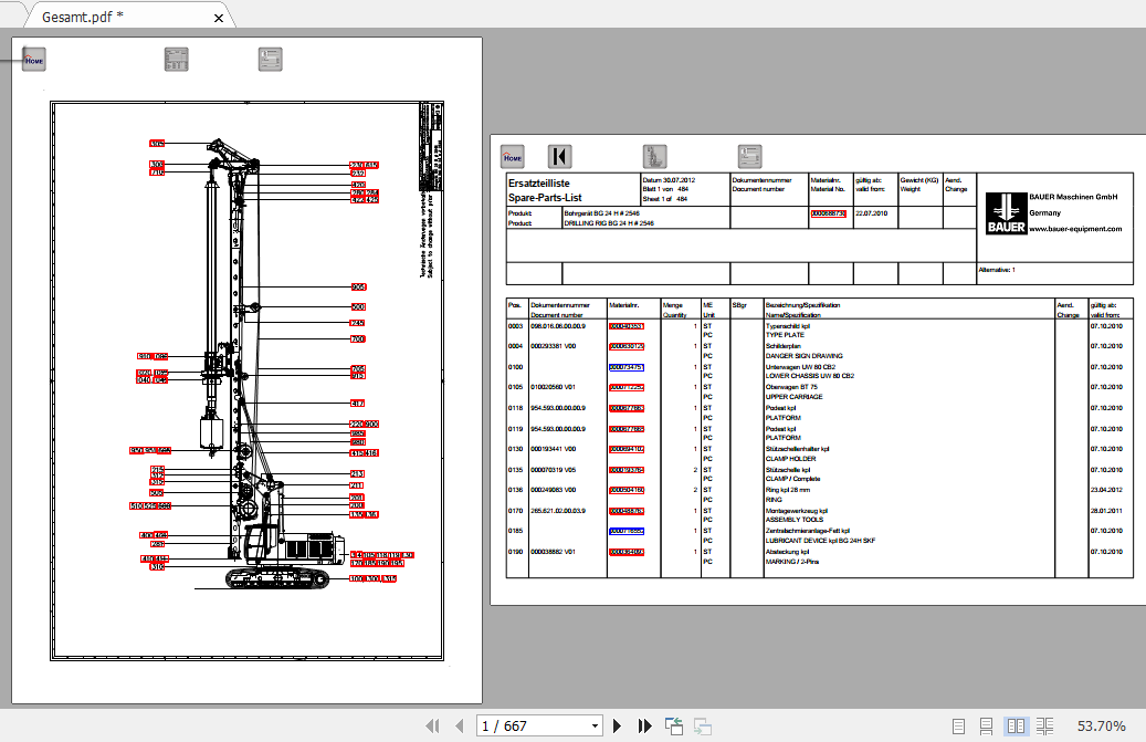 BAUER BG24H #2546 Instruction Manual, Spare Part List, Schematics ...