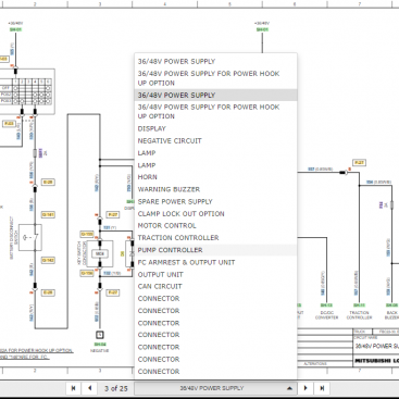 CAT Forklift MCFE EC25N Electrical Schematic