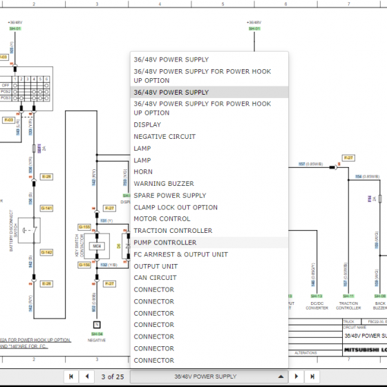 CAT Forklift MCFE EC25N Electrical Schematic