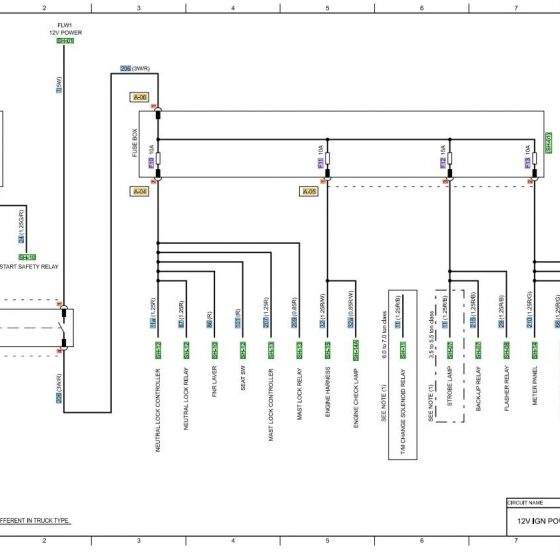 CAT Forklift MCFE GC45K SWB Electrical & Hydraulic Diagram