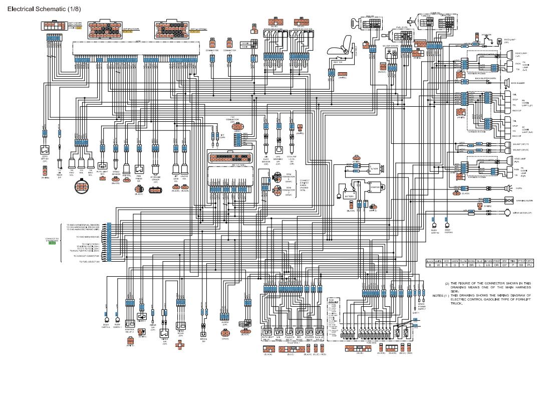 CAT Forklift MCFE GP45N1 Electrical Diagram
