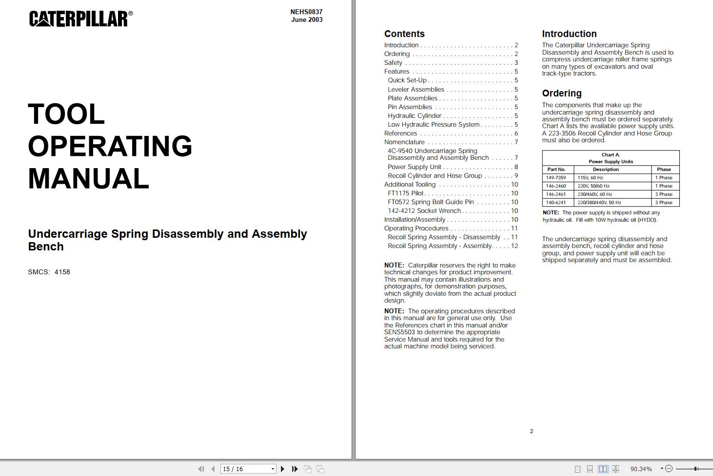 CAT Heavy Equipments Machines Tool Operating Manual