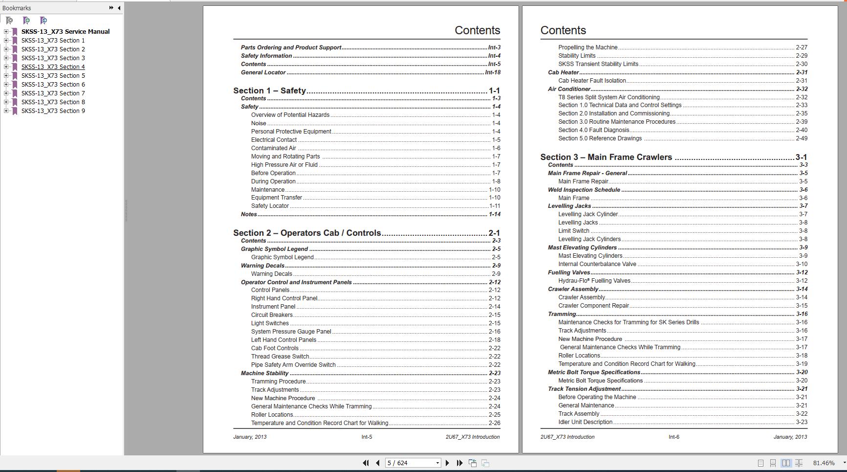 CAT Rotary Blasthole Drills MD6420 2U67X73 Service Manual BI014184 2013