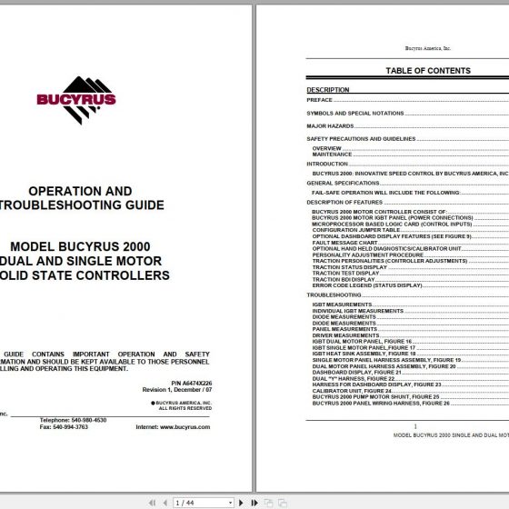 CAT Shaft Jumbo Drill MD1003 MK120 Console Service Manual BI009635