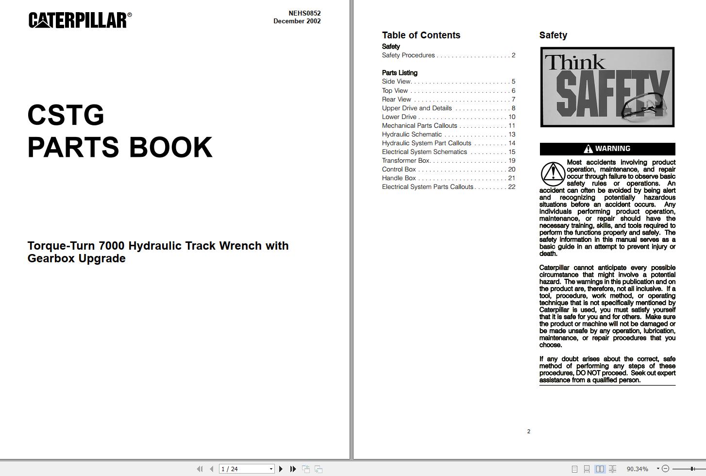 CAT Track Torque Wrench Model CTTW006 and up, TW001-TW005 Tool ...