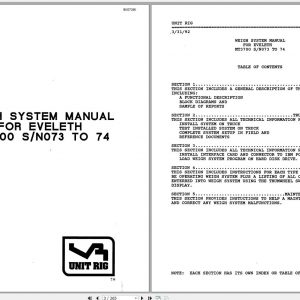 CAT Unit Rig Mining Truck MT3700 MJ073 MJ074 Eveleth Weigh System Service Manual BI007296 1992 ...