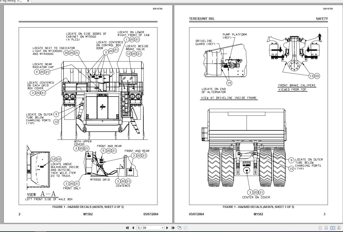 CAT Unit Rig Mining Truck MT4400 AC MH357 MH640 MR069 MR070 Service ...