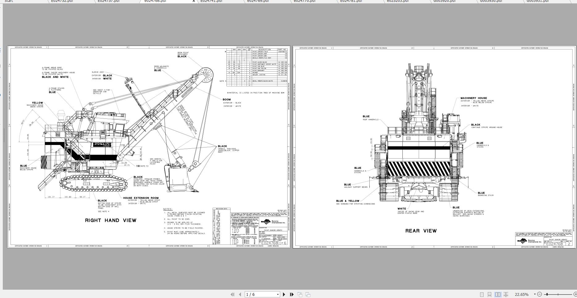 CAT Electric Rope Shovel 7495 HF 495HR2 141433 General Arrangement ...