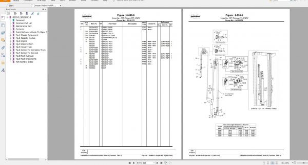 Doosan Dielsel Forklift D20S-5 D25S-5 D30S-5 D33S-5 D35S-5 Part Book SB1109E18