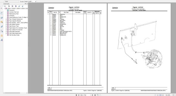 Doosan Dielsel Forklift D20S-7 D25S-7 D30S-7 D33S-7 D35C-7 Part Book SB1243E00