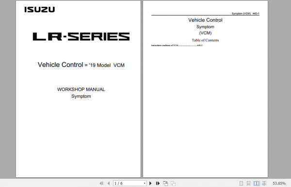 Isuzu LR490 LR Bus Series ETM 2019 Model Workshop Manual_EN