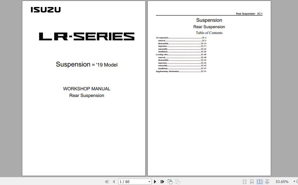 Isuzu LR490 LR Bus Series ETM 2019 Model Workshop Manual_EN
