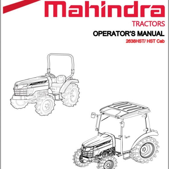 Mahindra Tractor 2645 Shuttle Cab Operator's Manual 1135-940-001-0 2017