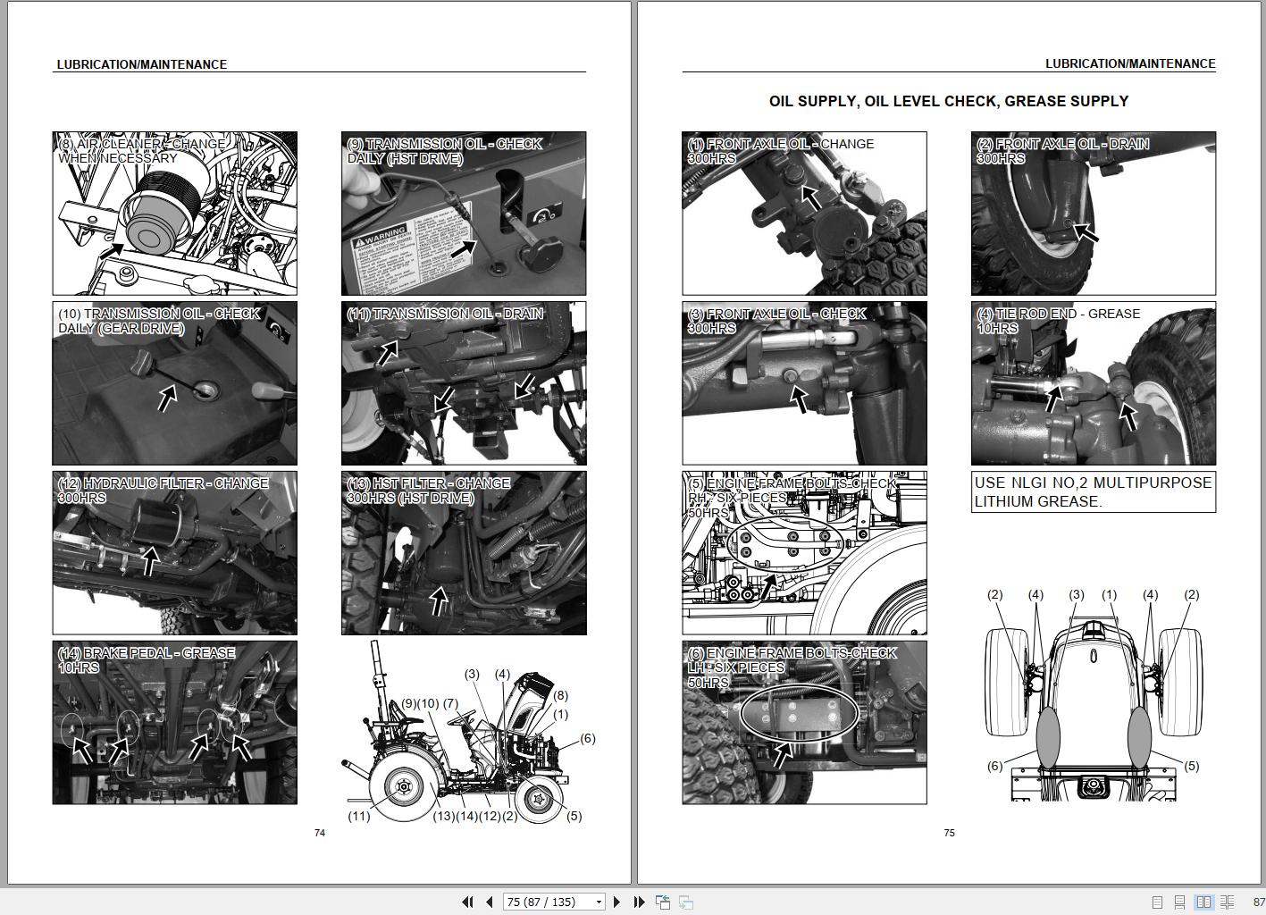 Mahindra Tractor Max 26XLT Shuttle HST Operator's 99610-62110 2017