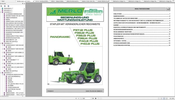 Merlo Panoramic P40.8 - P40.9 - P35.13 - P38.12 - P38.13 - P38.14 ...