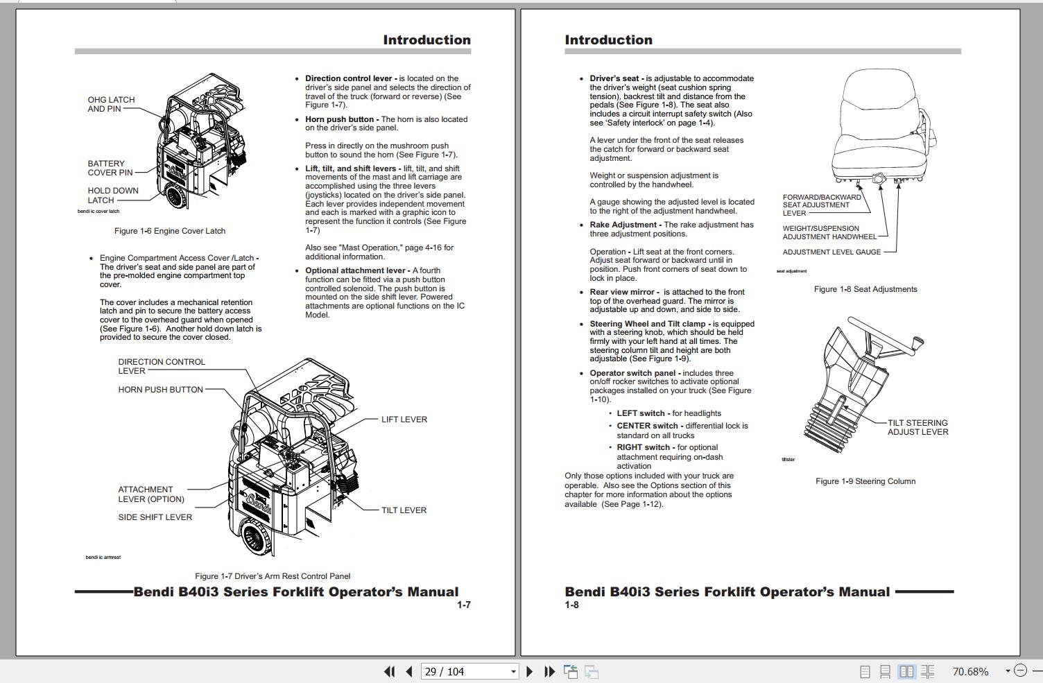 Bendi Forklift B40I3 Service Tool Software, Operators, Parts ...