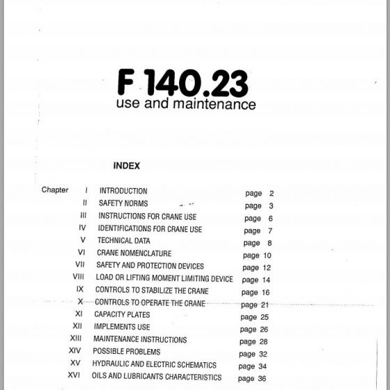 Fassi Cranes F145 Spare Parts Catalogue IT EN