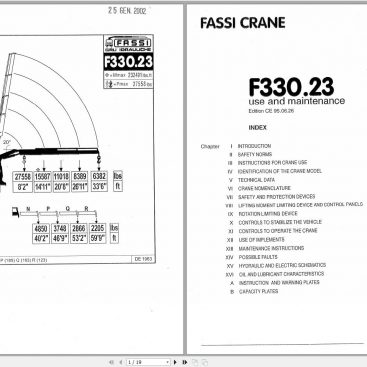 Fassi Cranes F330.23.2 Use and Maintenance Manual