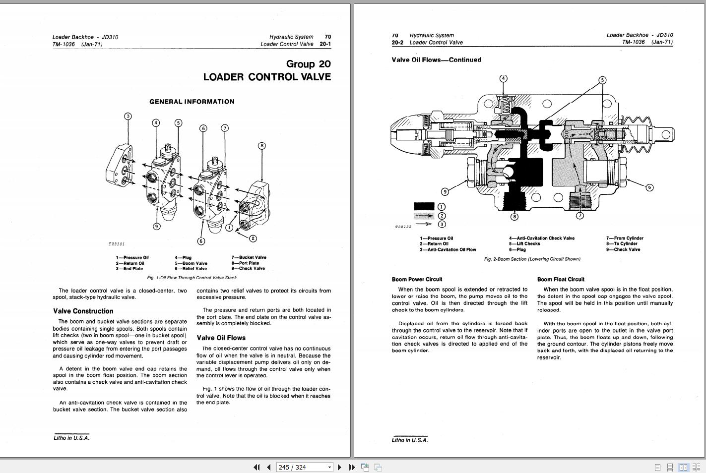 John Deere Backhoe Loader JD310 Technical Manual TM1036