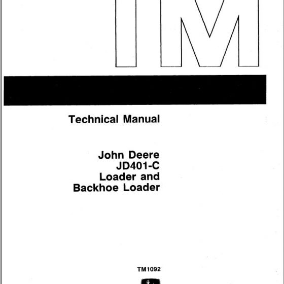 John Deere Backhoe Loader JD310 Technical Manual TM1036