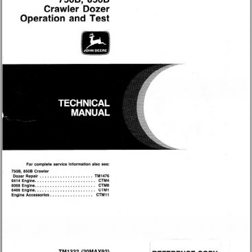 John Deere Crawler Loader 655 Technical Manual TM1250