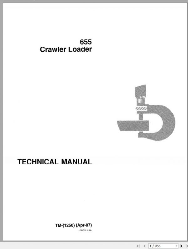 John Deere Crawler Loader 655 Technical Manual TM1250