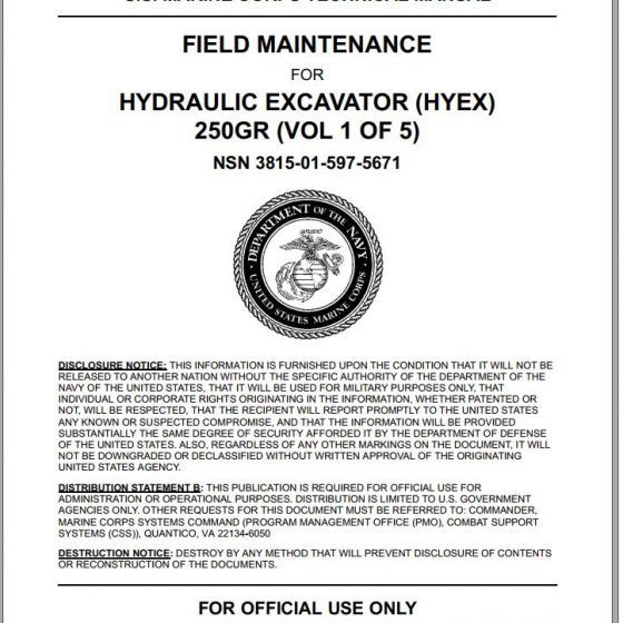 John Deere Hydraulic Excavator HYEX 250GR V2 of 5 Field Maintenance ...