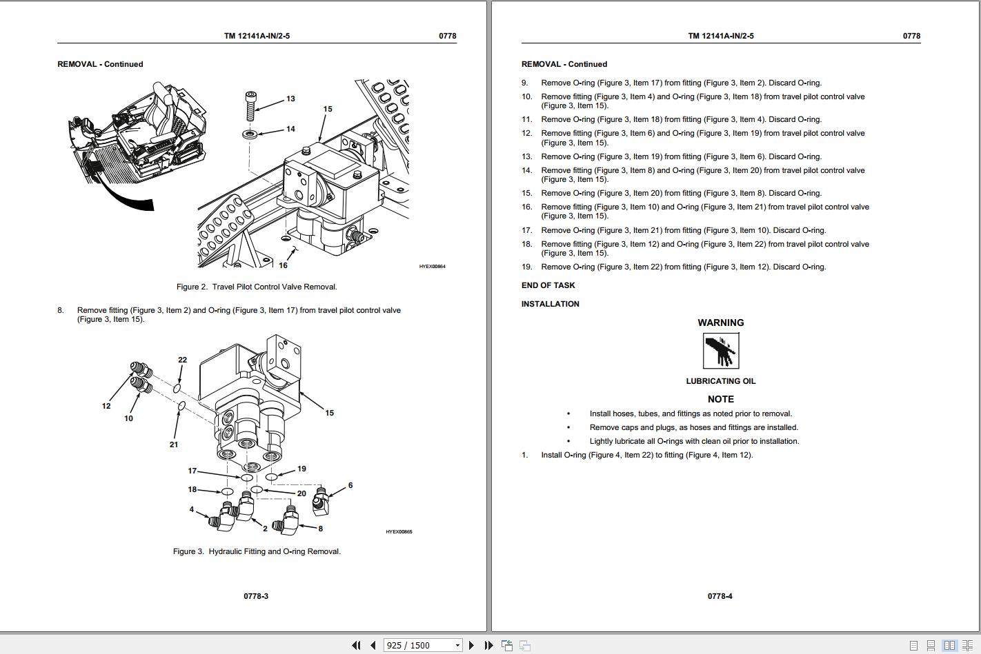 John Deere Hydraulic Excavator HYEX 250GR V5 of 5 Field Maintenance ...
