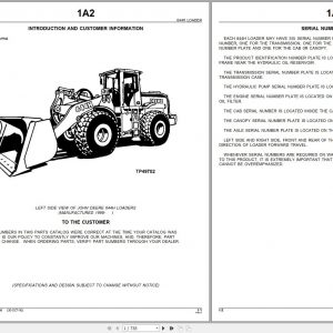 John Deere Loader 244J 4WD Parts Catalog PC9370 2006