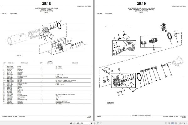 John Deere Loader JD644-B Parts Catalog PC1404
