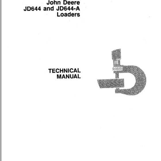 John Deere Loaders JD844 Technical Manual TM1189