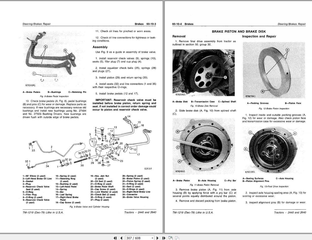 John Deere Tractors 2440 2640 Technical Manual TM1219