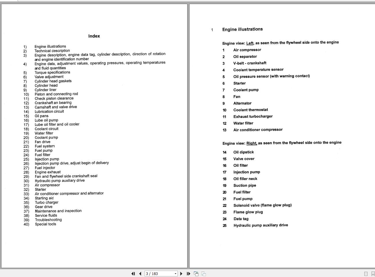 Liebherr Diesel Engine D904 D905 D914 D916 D924 D926 Service Manual 8718458 2003