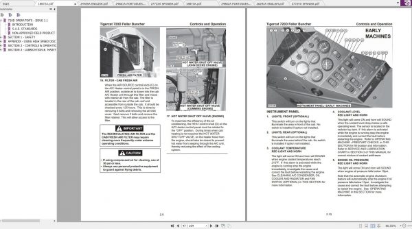 Tigercat 720D Feller Buncher 7203501 - 7204400 Operator Service Manual