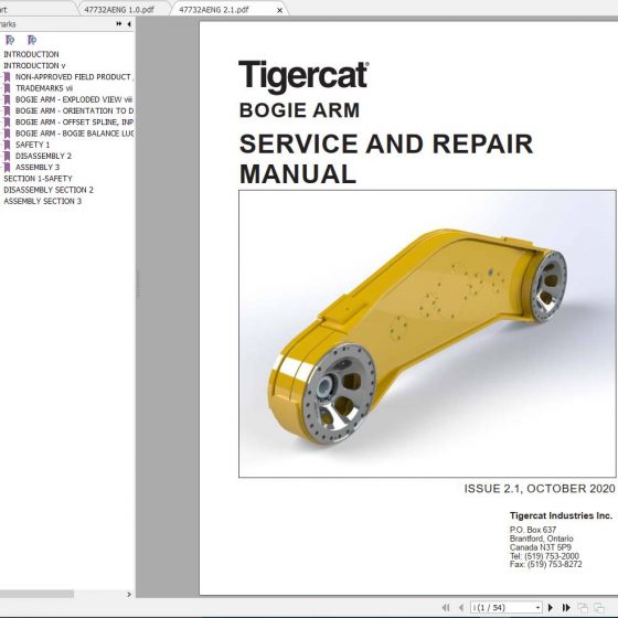 Tigercat Axles Service and Repair Manual