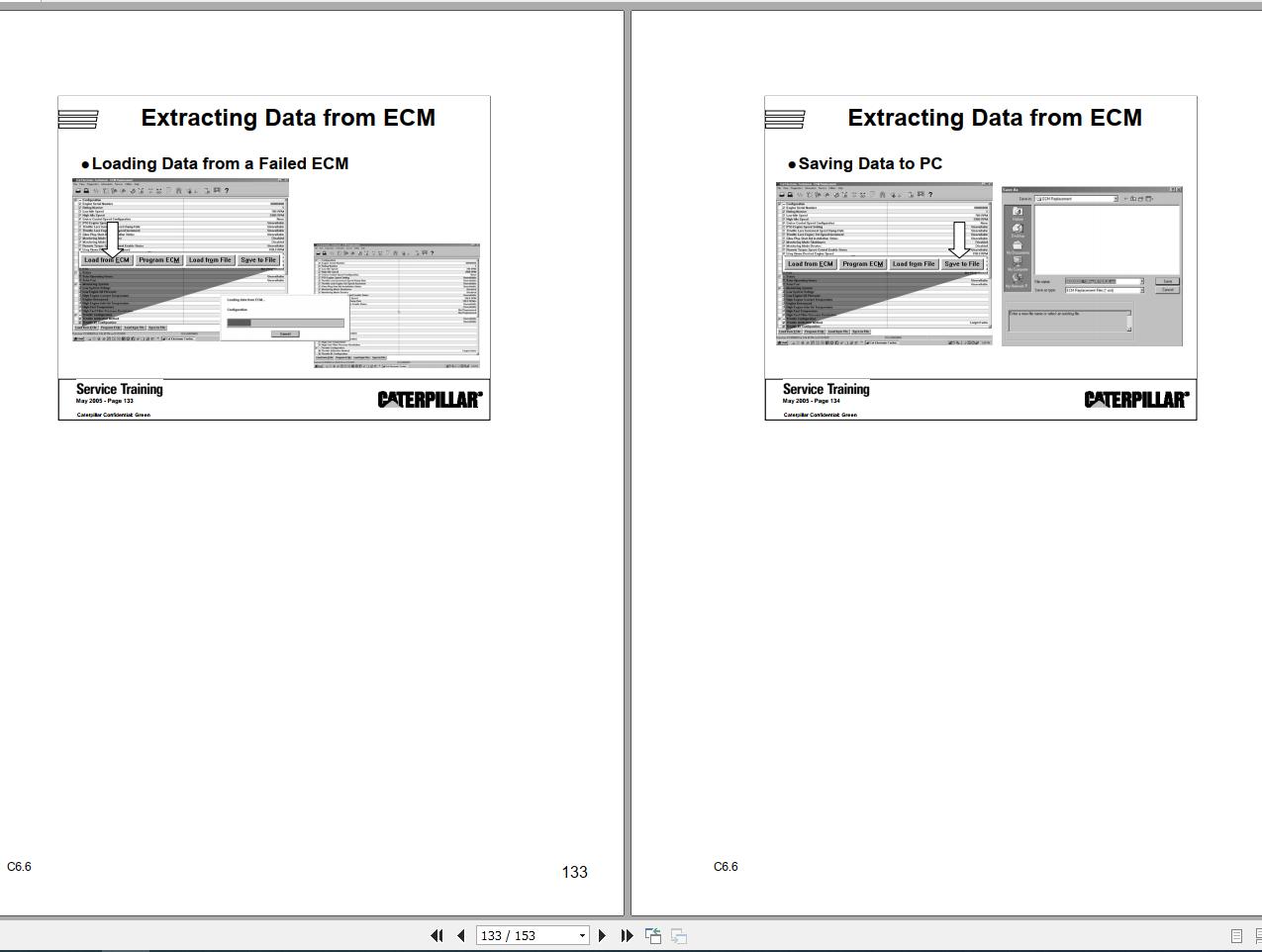 CAT Engine C4.4 C6.6 ACERT Technology Service Training 2005