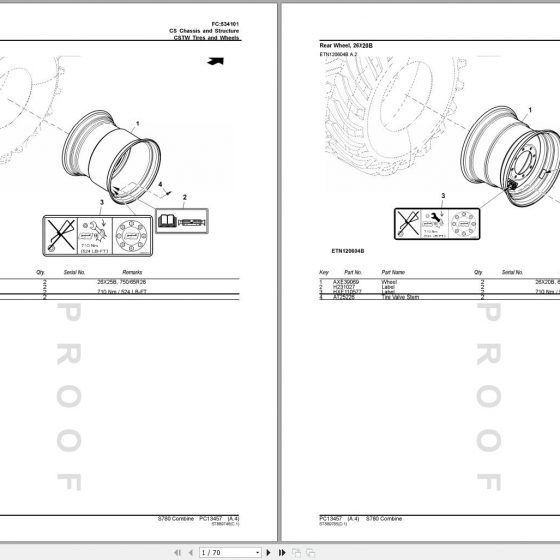 John Deere Combine CSTR Track CS Chassis & Structure S770 Parts Catalog ...