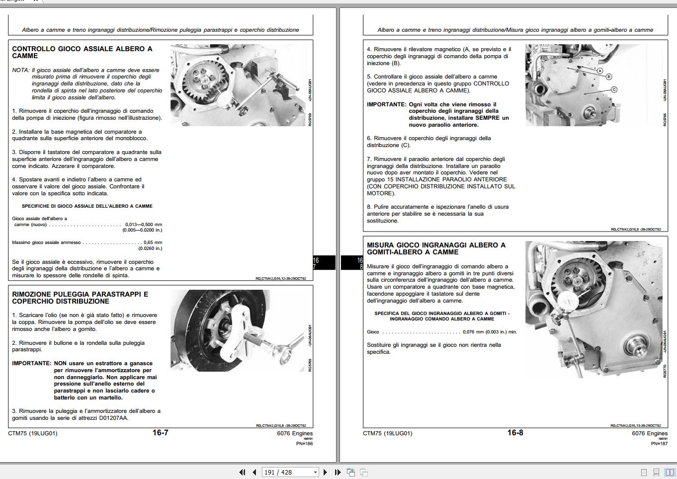 John Deere Diesel Engine 6076 Technical Manual CTM75 IT