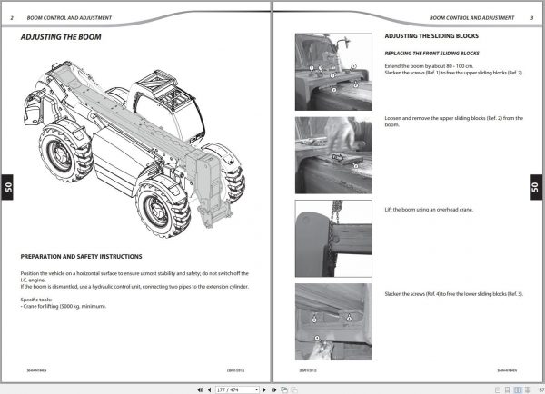 Manitou Telehandler MHT10120 MHT10160 Repair Manual 647370EN 06.2012