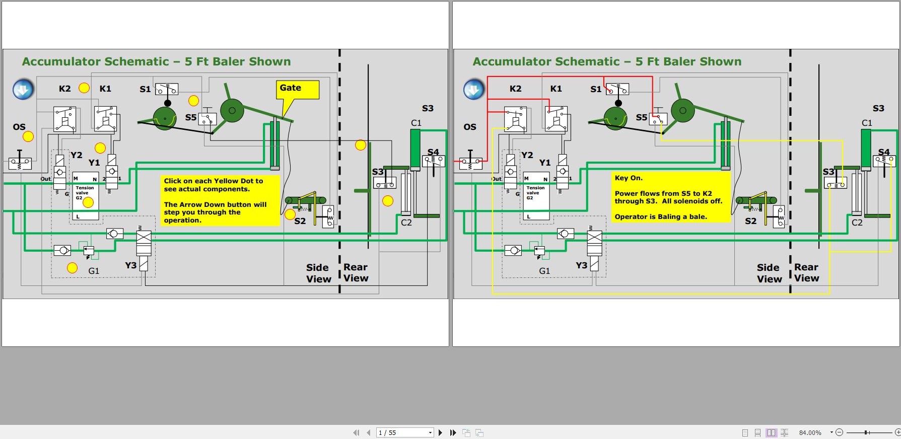 John Deere Accumulator 5 FT Baler Schematic 2018