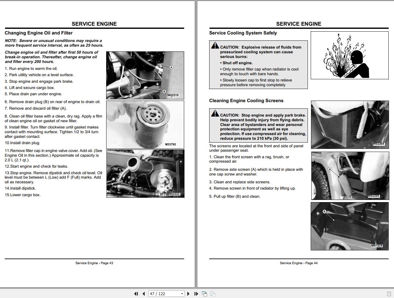 John Deere Gator Diesel Utility Vehicle SN 08807 Operator's Manual