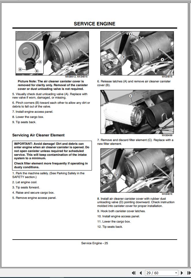 John Deere Gator Utility Vehicle CX SN 080001 Operator's Manual ...