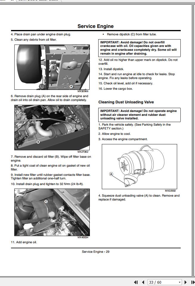 John Deere Gator Utility Vehicle TS SN 070001 Operator's Manual 2011
