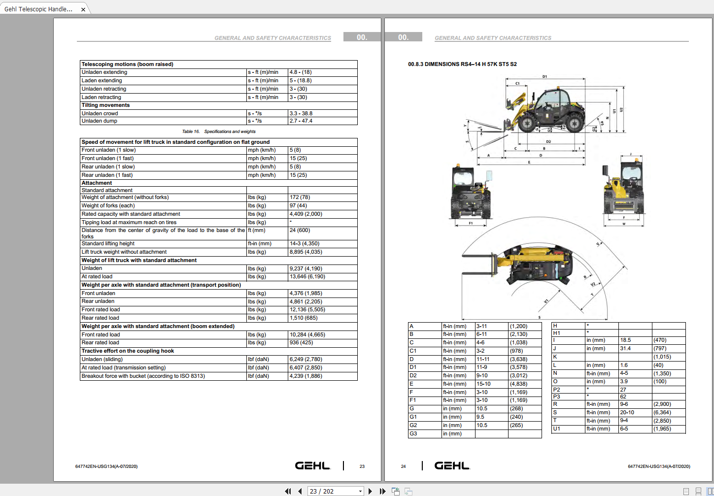 Gehl Heavy Equipment Telehandler Updated 2022 PDF Service Manual
