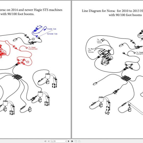 Hagie STS Kit 2000-2008 STS10 STS12 AG Leader Line Diagrams